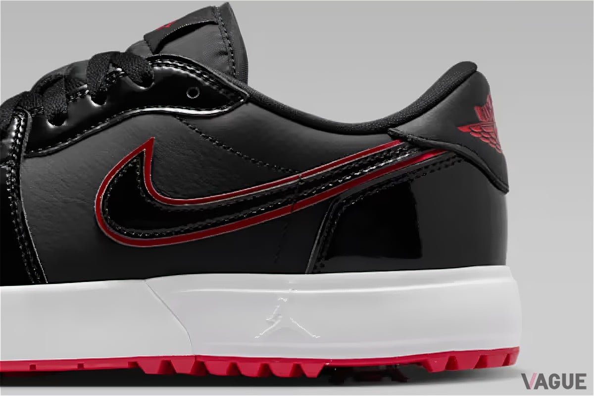 ゴルフ仕様の「エアジョーダン1」に黒×白×赤の新色“ブレッド”が登場！ ゴルフシューズとしても街履きスニーカーとしても映える“おしゃれデザイン”は健在 | VAGUE(ヴァーグ)